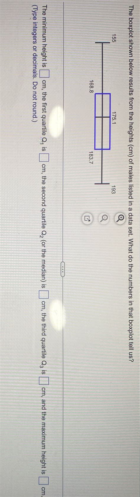 Solved Please Solve The Boxplot Shown Below Results From The Heights