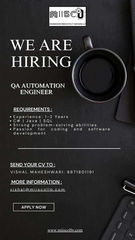 Hiring Qaautomation Softwaretesting Qaengineer Automationtesting