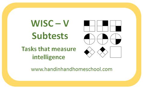 WISC V Subtests Hand In Hand Homebabe