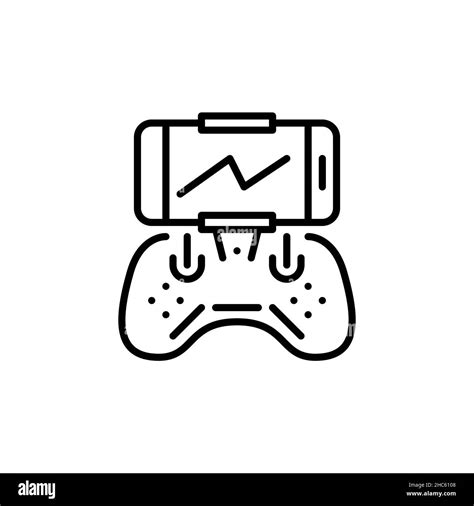 Drone Ground Control Using A Gamepad Pixel Perfect Editable Stroke Icon Stock Vector Image