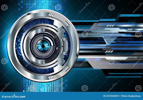 Eye Cyber Circuit Future Technology Concept Background Abstract Future