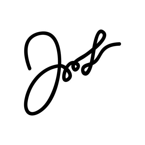 Scribbled Signature Icon Vector Outline Illustration 9726061 Vector Art