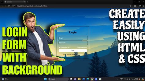 Create A Stylish Login Form By Using Html And Css2024 Youtube
