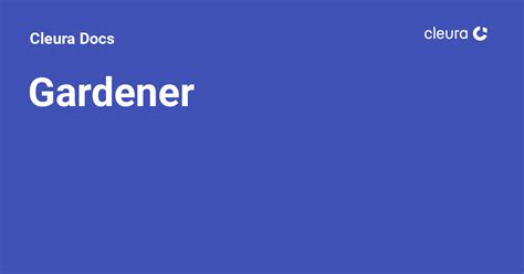 Gardener Cleura Docs