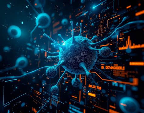 a futuristic molecular interface with holographic data readouts