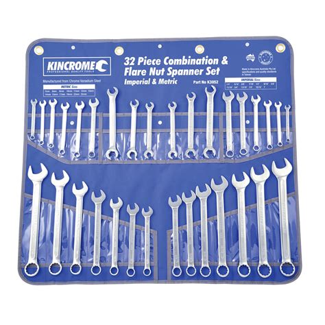 Combination And Flare Nut Spanner Set 32 Piece Kincrome Tools Kincrome