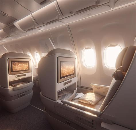 Premium Ai Image Luxury Passenger Aircraft Business Class Inside Scene