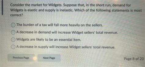 Solved Consider The Market For Widgets Suppose That In The Chegg