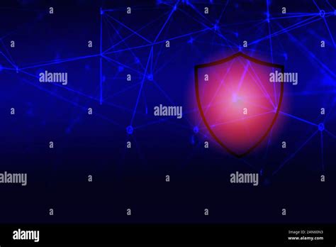 Data Security Systems Computer With Shield On Data Network For Protect Crime By An Anonymous