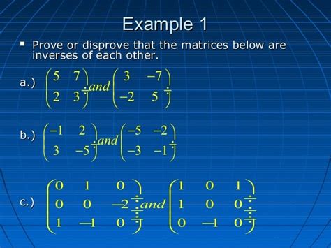 matrix inverses