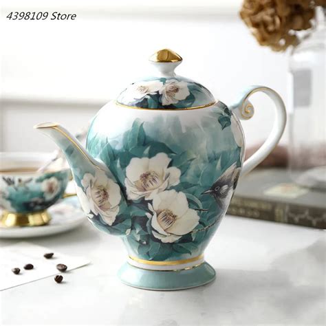 영국 복고풍 뼈 중국 커피 주전자 중국 주전자 유럽 고급 도자기 주전자 차 세트 오후 차 꽃 주전자찻주전자 Aliexpress