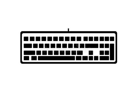 Keyboard Silhouette Stock Vector Illustration Of Computer 376283435
