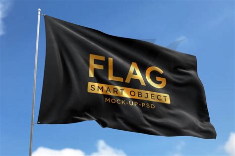 دانلود فایل لایه باز موکاپ طرح پرچم رنگ مشکی دانلود رایگان فایل لایه