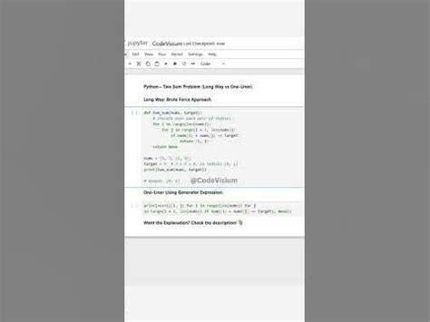 Python – Two Sum Problem (Long Way vs One-Liner) 🚀 #PythonDSA #CodingInterview - YouTube