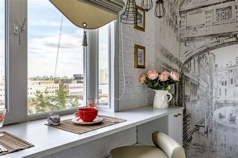 Подоконник-столешница на кухне: варианты дизайна