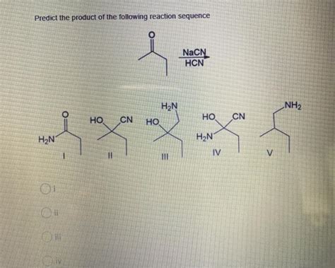 Solved Predict The Product Of The Following Reaction Chegg
