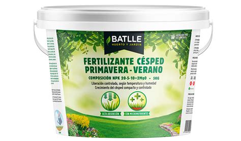 Fertilizante Césped Primavera Verano Jardinería