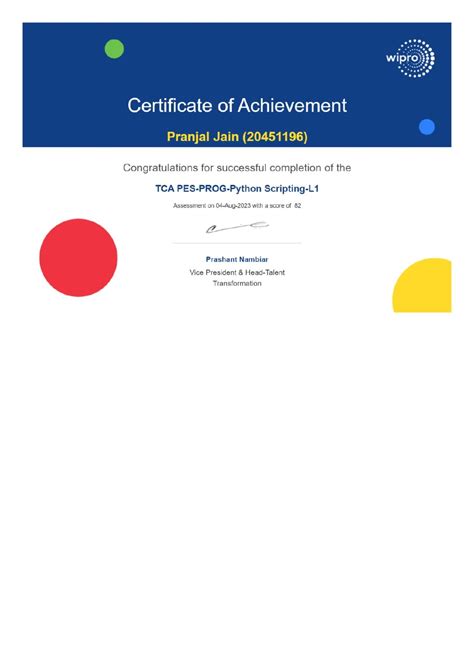 Pranjal Jain On Linkedin Im Thrilled To Announce That Ive Successfully Completed My Python