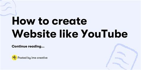 how to create website like youtube — ime creative buymeacoffee