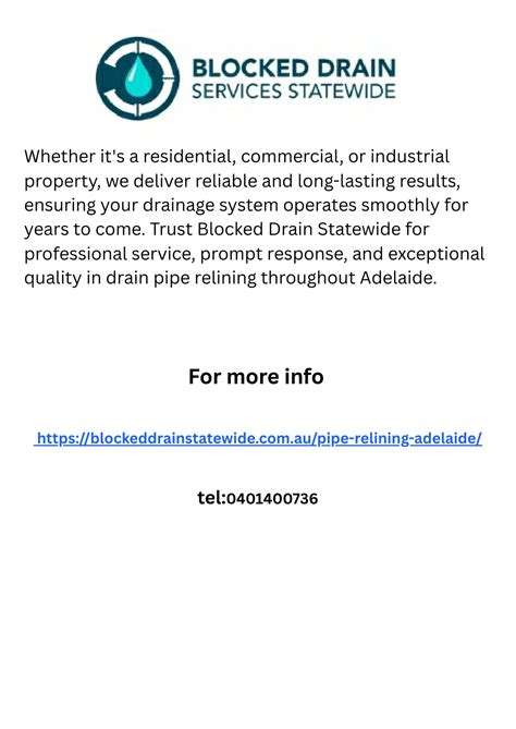 Ppt Experience Top Notch Pipe Relining Services In Adelaide Powerpoint Presentation Id 13054245