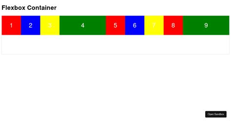 Flex Container Flex Wrap Codesandbox