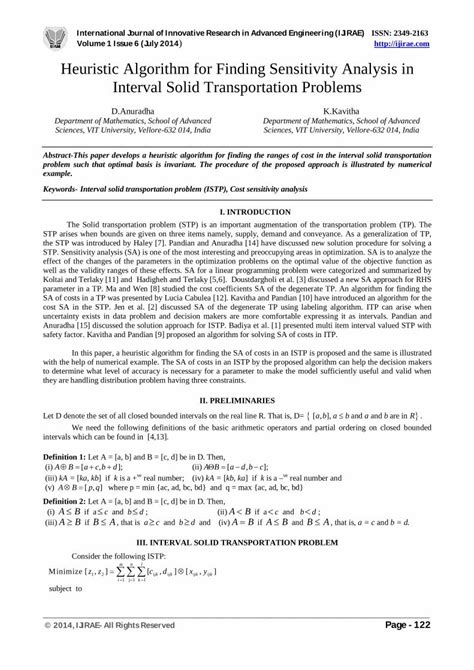 Pdf Heuristic Algorithm For Finding Sensitivity Analysis In Interval