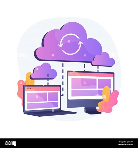 Cloud Connection Abstract Concept Vector Illustration Connectivity Method Remote Central