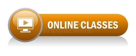 Online Classes Icon Button Stock Illustration Illustration Of Element