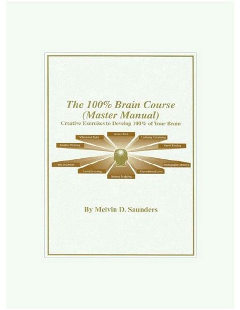 SOLUTION: The 100 brain course master manual creative exercises to develop 100 of your brain ...