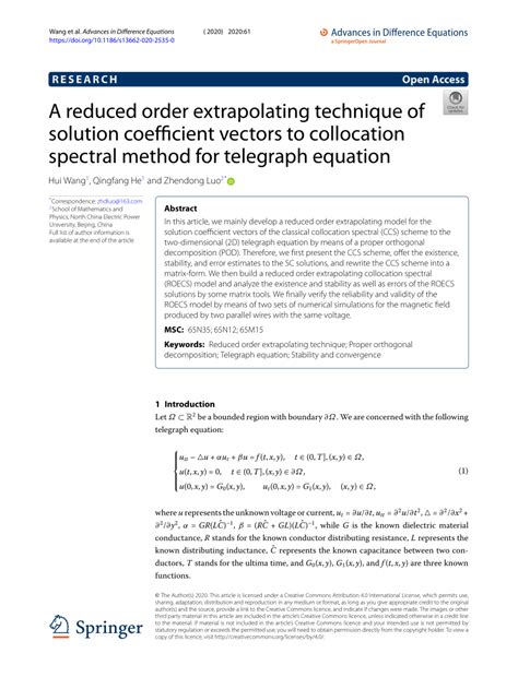 pdf a reduced order extrapolating technique of solution coefficient