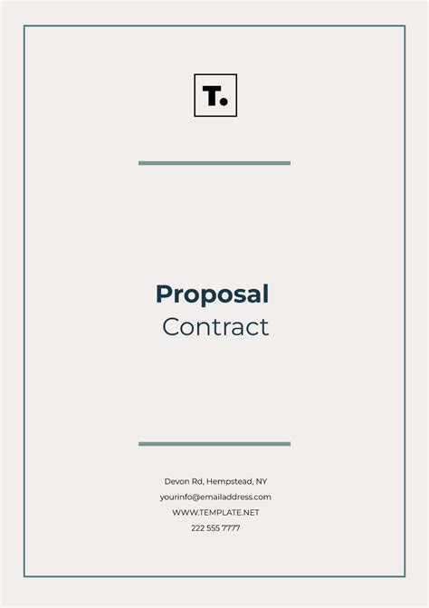 Free Proposal Contract Template To Edit Online