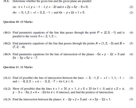 Solved Determine Whether The Given Line And The Given Chegg