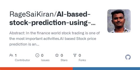 Github Ragesaikiranai Based Stock Prediction Using Tata Global
