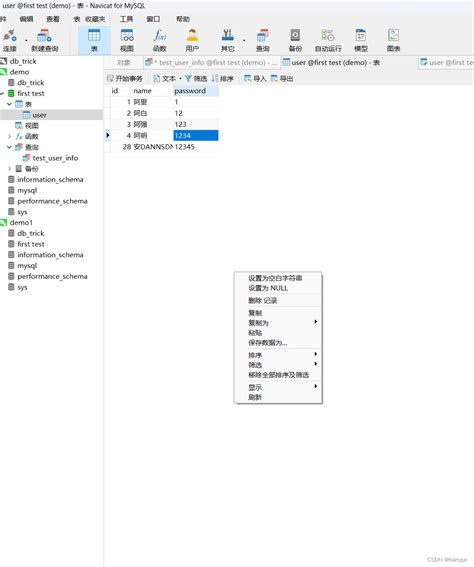 适合新手上机 关于navicat基本使用，以及sql的事务的基础使用方法 navicat基本操作 csdn博客