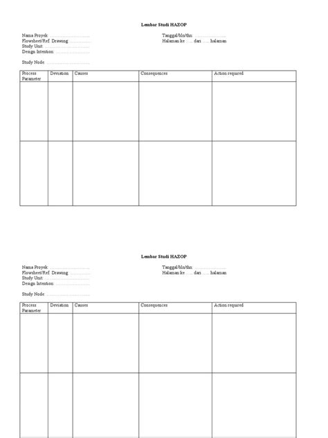Pdf Hazop Study Sheet Dokumentips Pdf Hazop Study Sheet Dokumentips