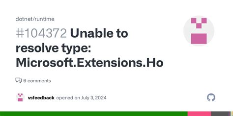 Unable To Resolve Type Microsoftextensionshostingihostapplicationlifetime · Issue 104372
