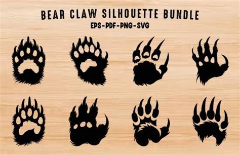 American Bear Claw Vector Silhouette Set Graphic By Gfx Expert Team