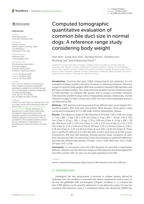 Pdf Computed Tomographic Quantitative Evaluation Of Common Bile Duct