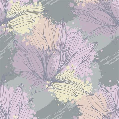 Premium Vector Lotus Seamless Pattern