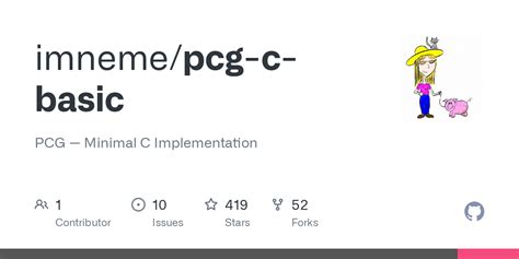 Github Imnemepcg C Basic Pcg — Minimal C Implementation