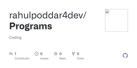 Github Rahulpoddar4devprograms Coding