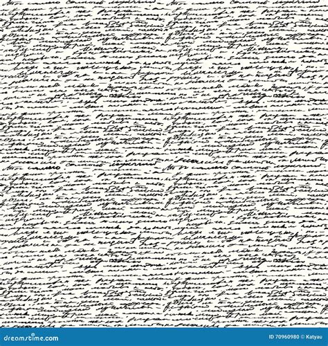 Seamless Handwriting Text Stock Vector Illustration Of Repeat 70960980