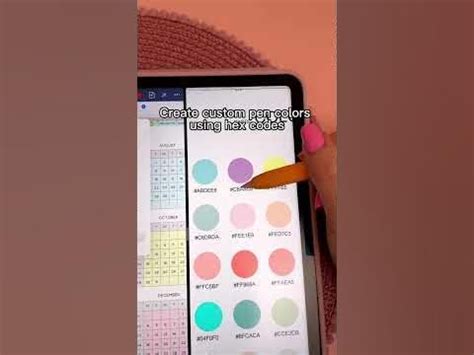 GoodNotes Tip Pen Colors Using Hex Codes IPad Notes Digital Planning Hex Codes Coding