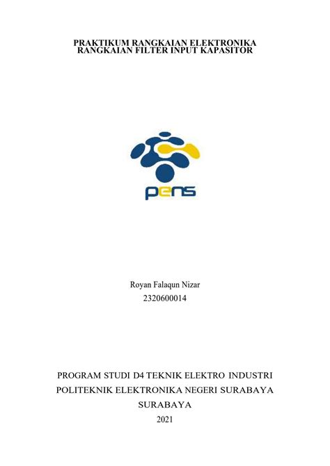 Solution Rangkaian Filter Input Kapasitor Politeknik Elektronika Negeri Surabaya Electronics