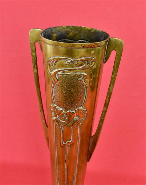 Art Nouveau Brass Vase Made In Beldray England Etsy Australia