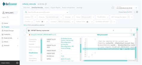 Detailed Results In Sast Static Analysis Derscanner Documentation