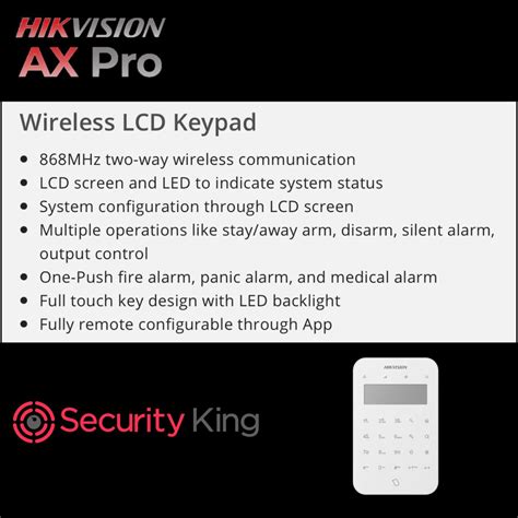 Hikvision Ax Pro Wireless Lcd Keypad Securityking