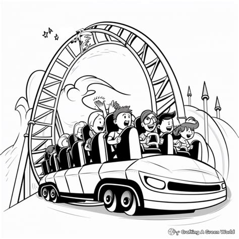 Roller Coaster Coloring Pages Free And Printable