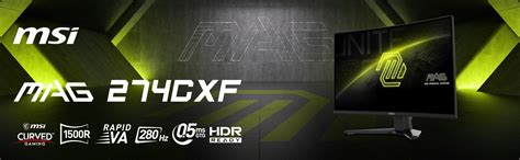 Msi 27 280 Hz Rapid Va Fhd Gaming Monitor 05ms Gtg Adaptive Sync