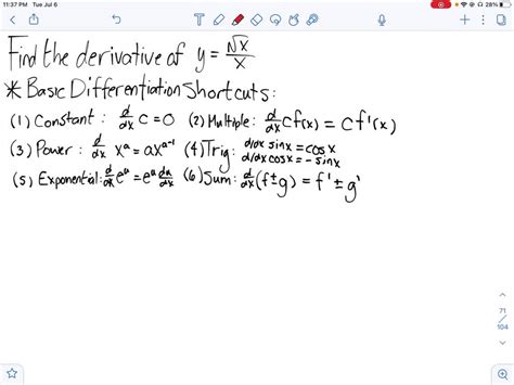 solved complete the table to find the derivative of the function